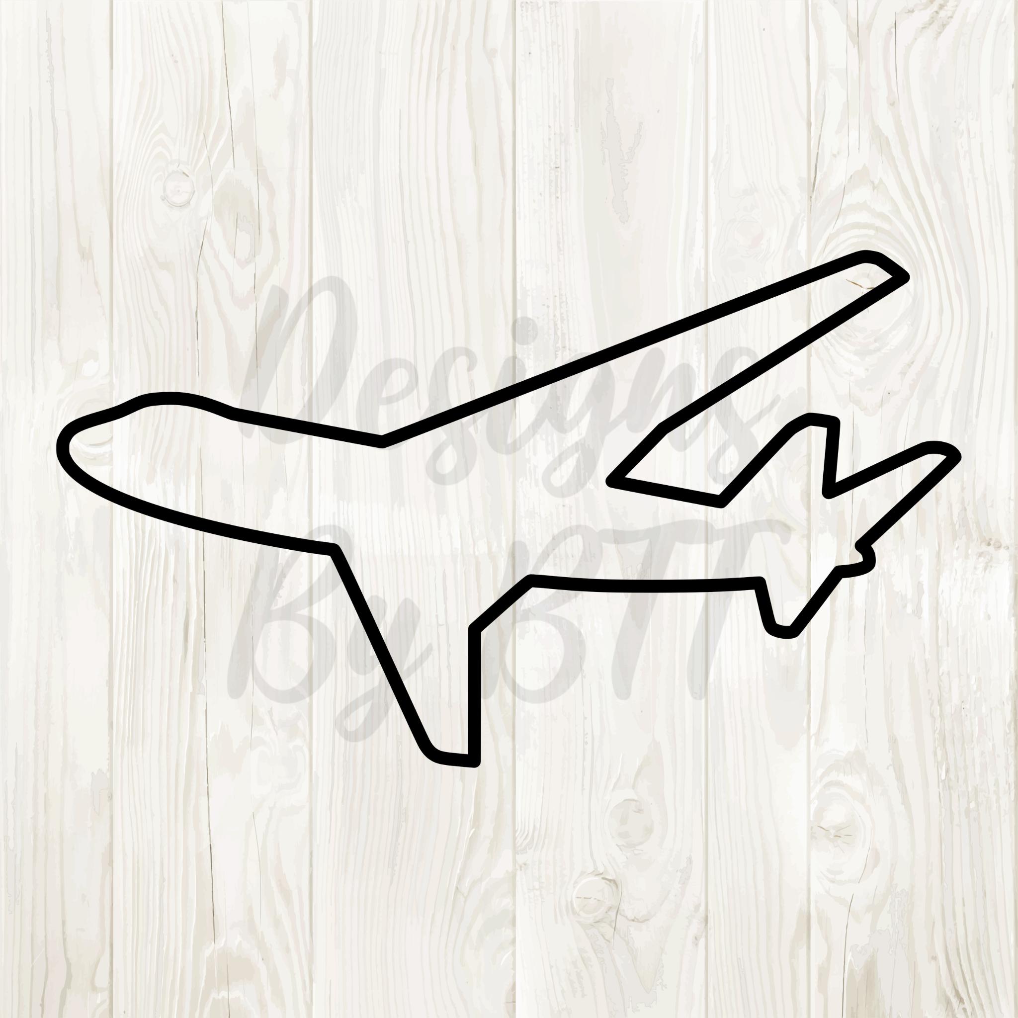 Airplane Outline, Airplane Flying Svg, Airplane Flying Png, Airplane ...