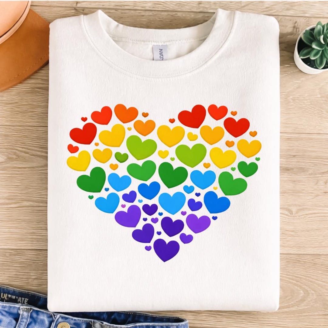 Rainbow Heart Png, Rainbow Heart Clipart, Colorful Heart Png, Colorful ...