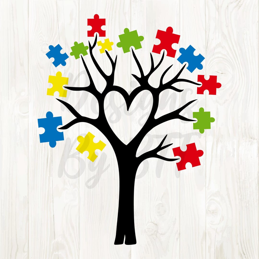 Autism Tree Svg, Autism Tree Png, Autism Puzzle Tree, Autism Awareness ...