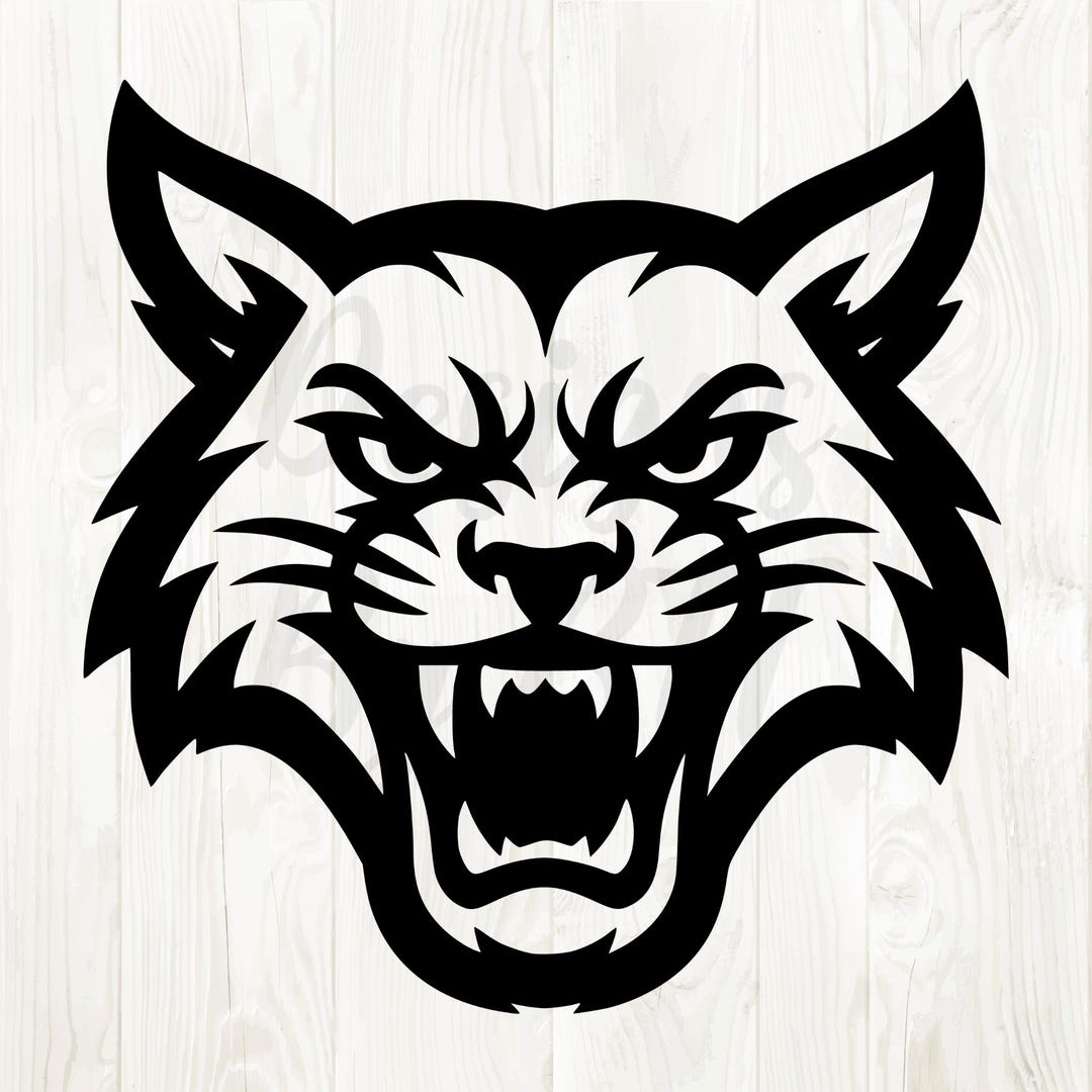 Wildcat Mascot Svg, Wildcat Logo Png, Wildcat Face Svg, Wildcat Head ...