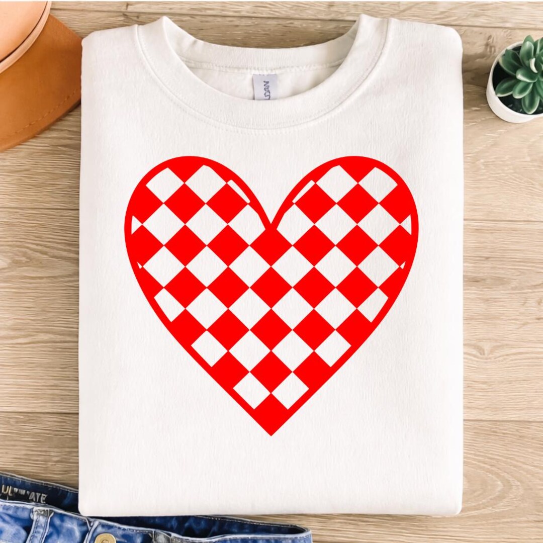 Checkered Heart Png, Checkered Heart Svg, Checkered Heart Digital File ...