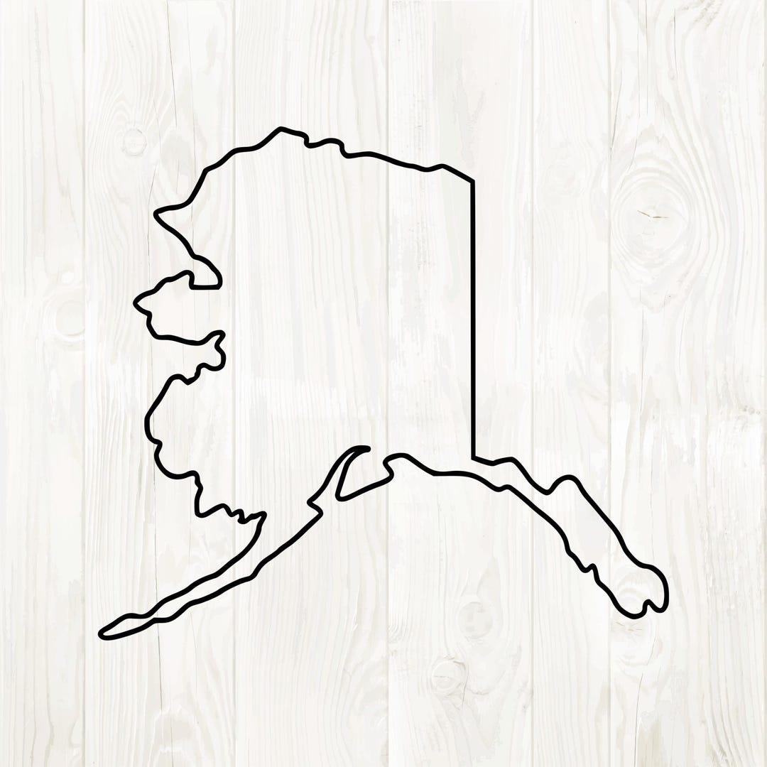 Alaska Png, Alaska Svg, Alaska Outline, Alaska Digital Download, State ...