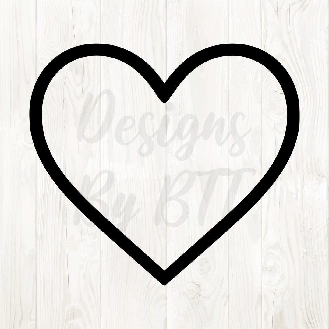Open Heart Svg, Open Heart Png, Heart Outline Svg, Heart Outline Png ...