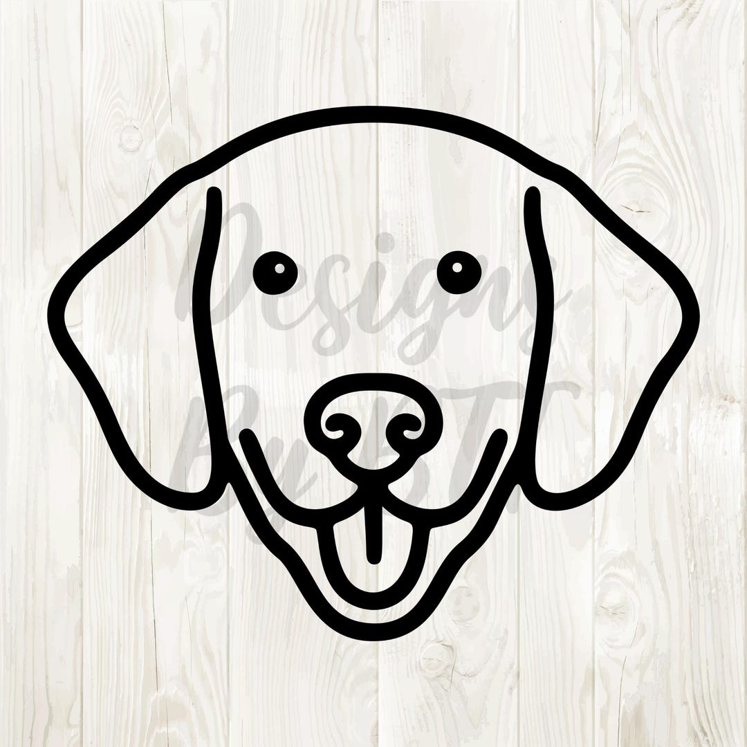 Labrador Face Outline, Labrador Outline, Labrador Svg for Cricut ...