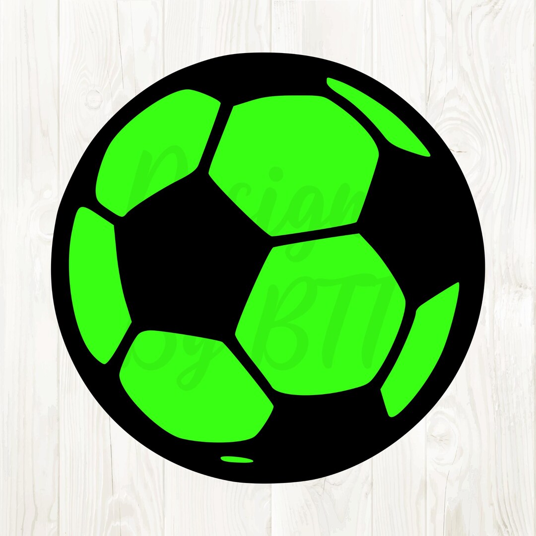 Neon Green Soccer Png, Green Soccer Png, Soccer Ball Svg File, Soccer ...