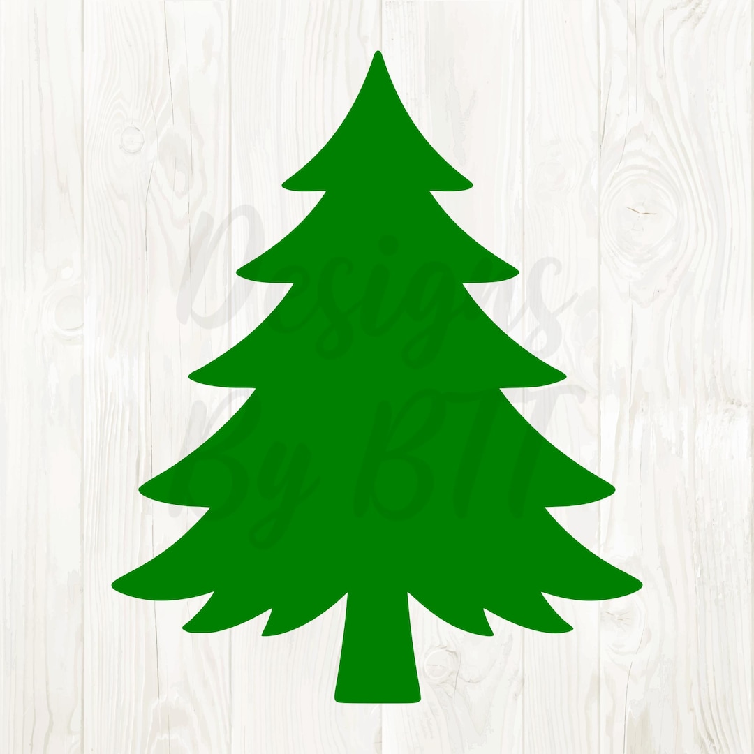 Green Tree Svg, Simple Pine Tree Svg File, Pine Tree Png File, Pine ...