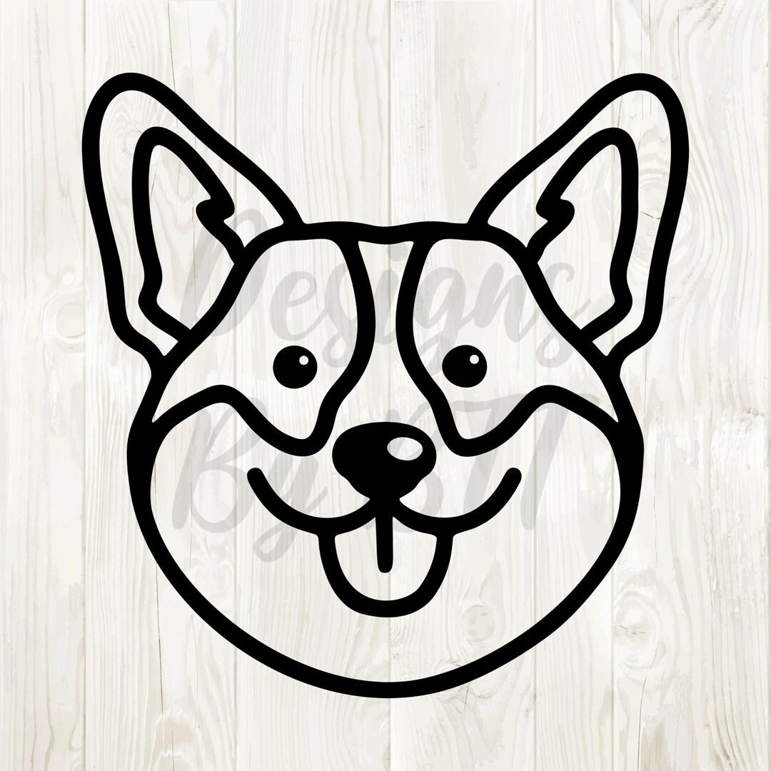 Corgi Vector Outline, Corgi Outline, Corgi Svg Silhouette, Corgi Png ...