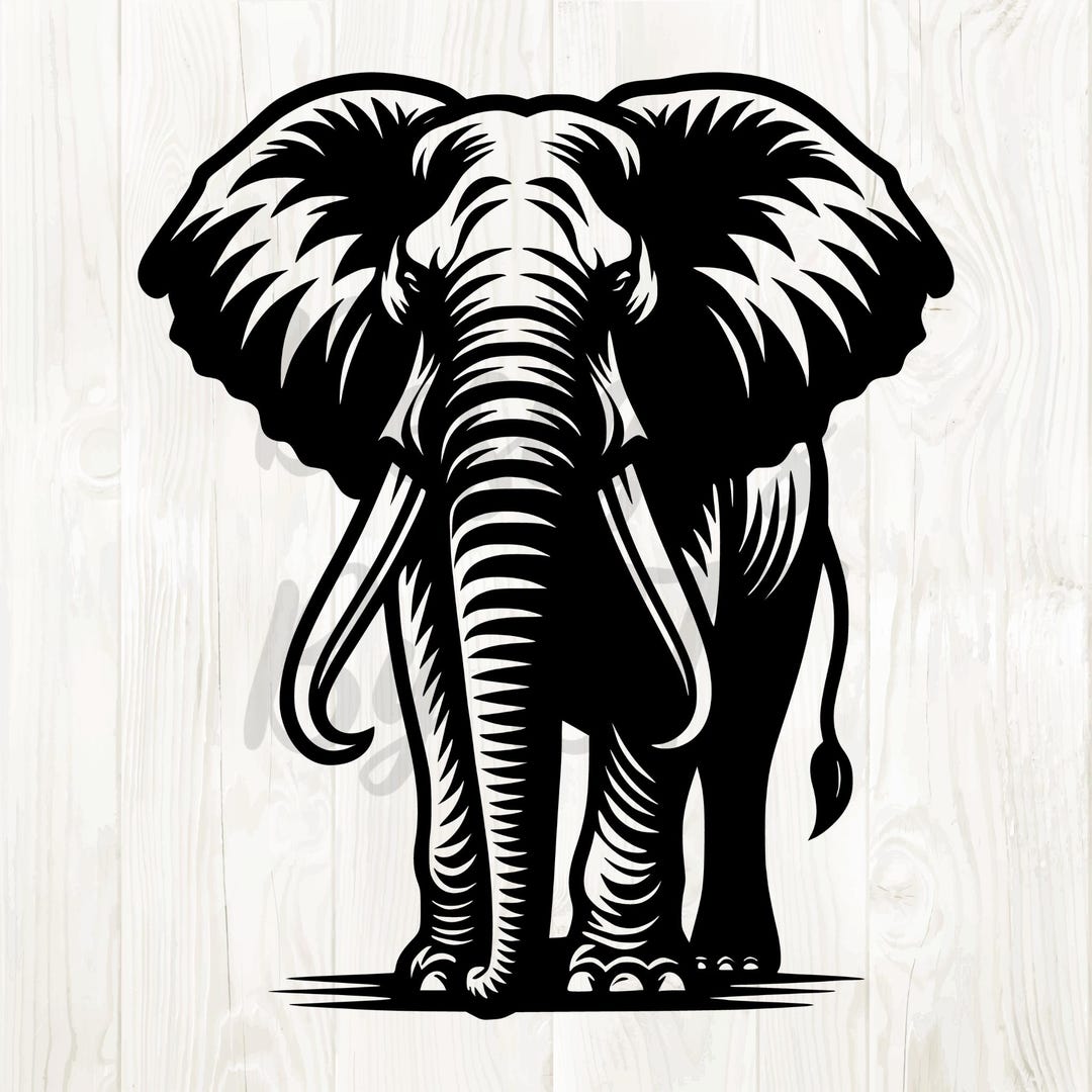 Elephant Svg File, Elephant Png Digital Download, Elephant Clipart ...