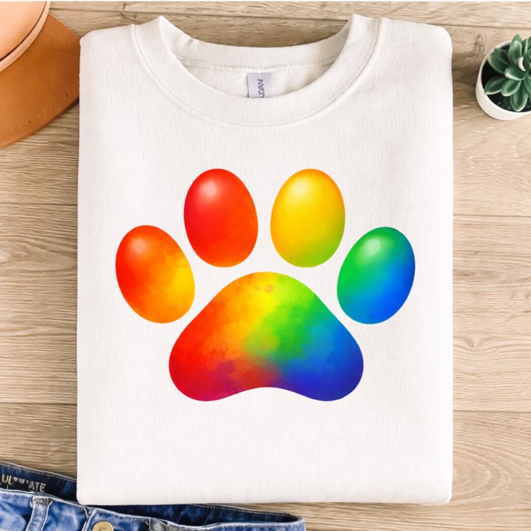 Dog Paw Png, Dog Paw Print Png, Dog Paw Print Clipart, Rainbow Dog Paw ...