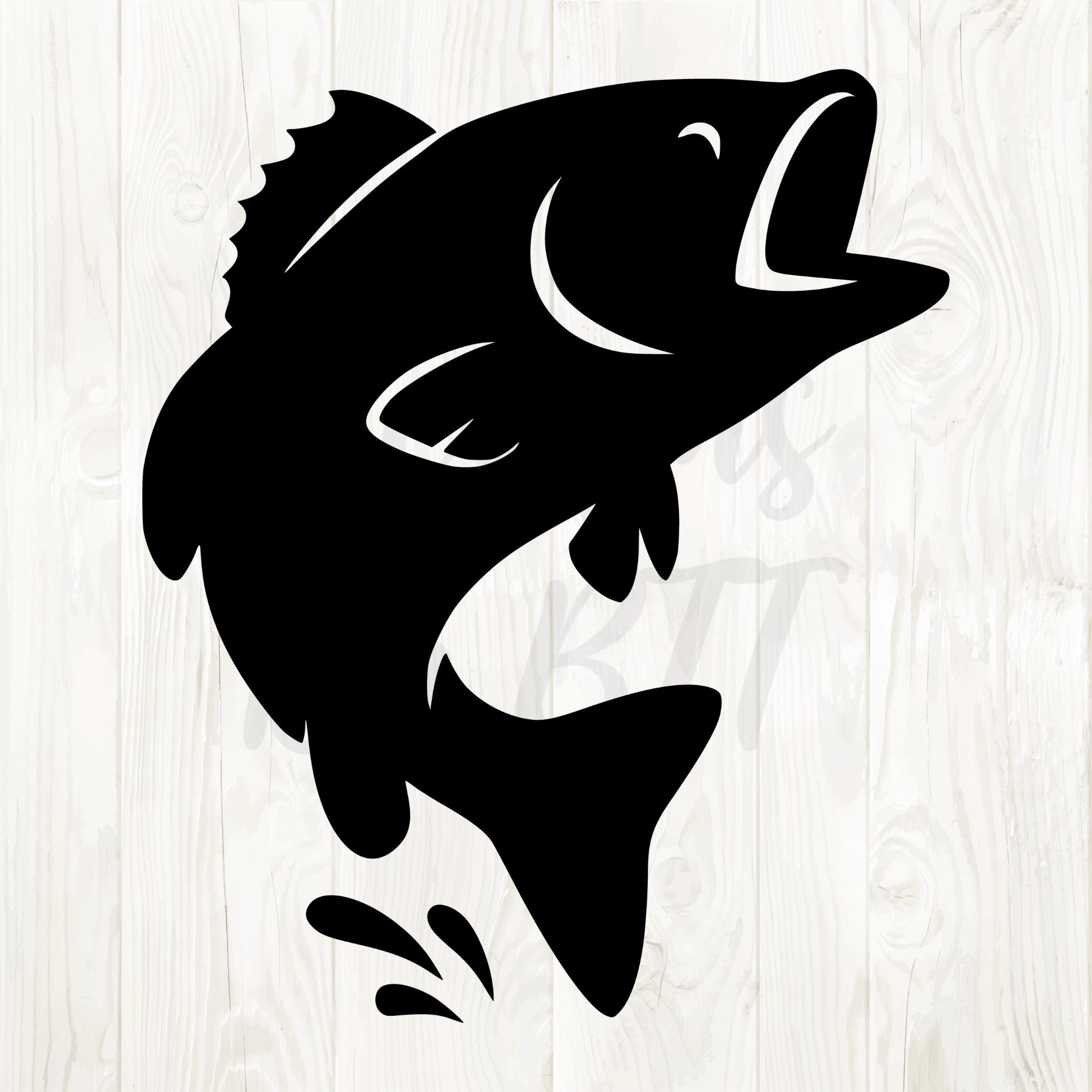 Jumping Fish Svg, Fish Silhouette Png, Fish Silhouette Svg, Fish ...