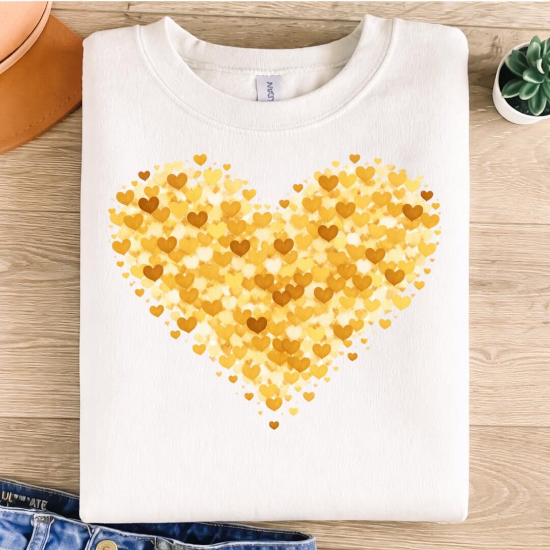 Gold Heart Png, Gold Heart Clipart, Gold Heart Image, Heart Gold Design ...