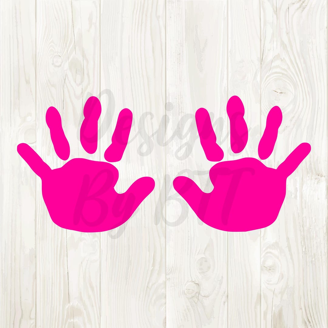 Pink Handprint Png, Pink Hand Print Png, Handprint Digital Download ...