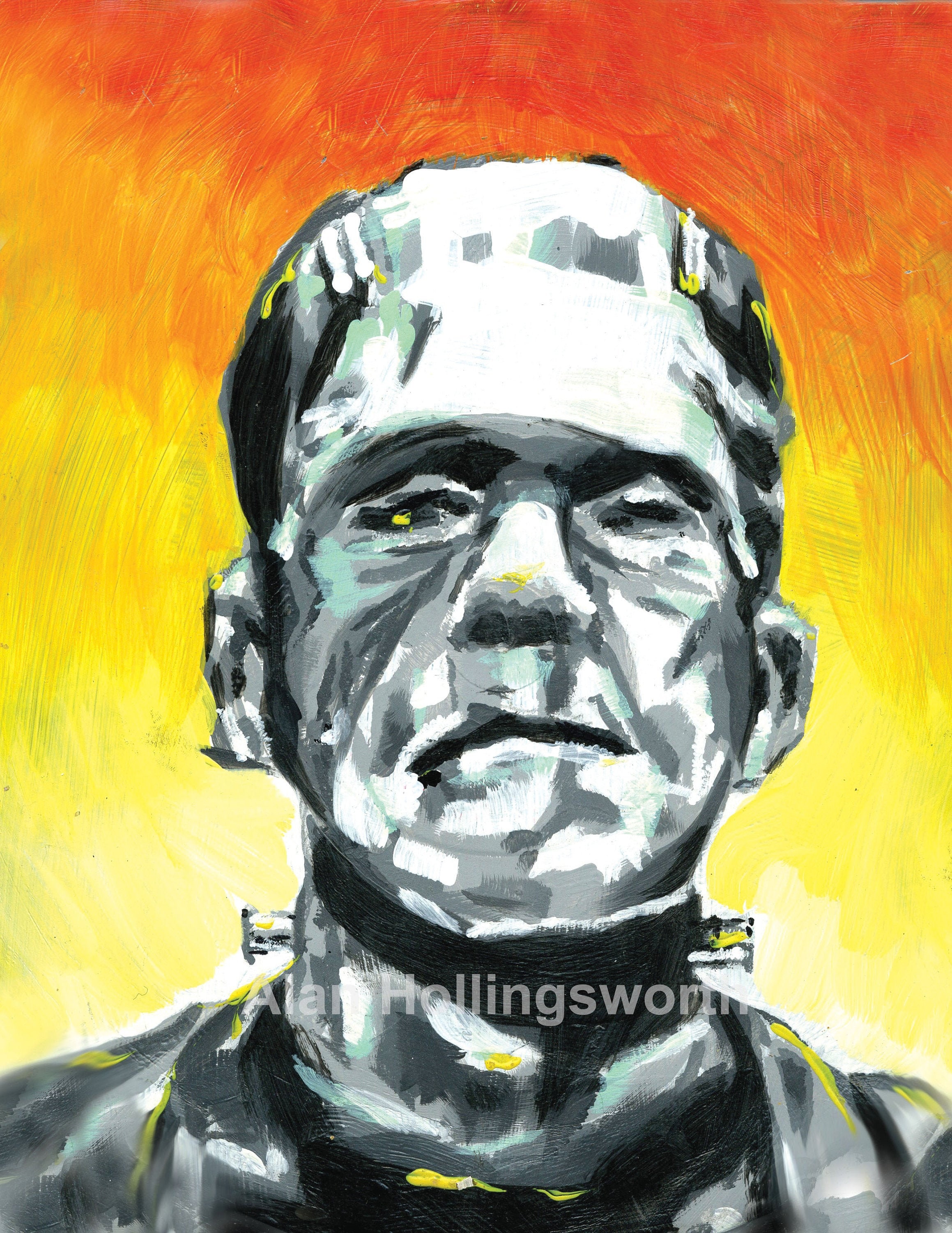 Gran Frank, Frankenstein, Impresión de Arte, Embrujado, Arte de Terror ...