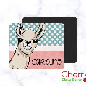 Funny Llama Polka Dot Desk Set 2 Piece Personalized Desk Set With ...