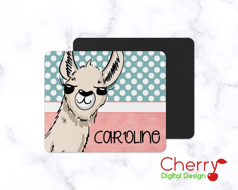 Funny Llama Polka Dot Desk Set 2 Piece Personalized Desk Set - Etsy