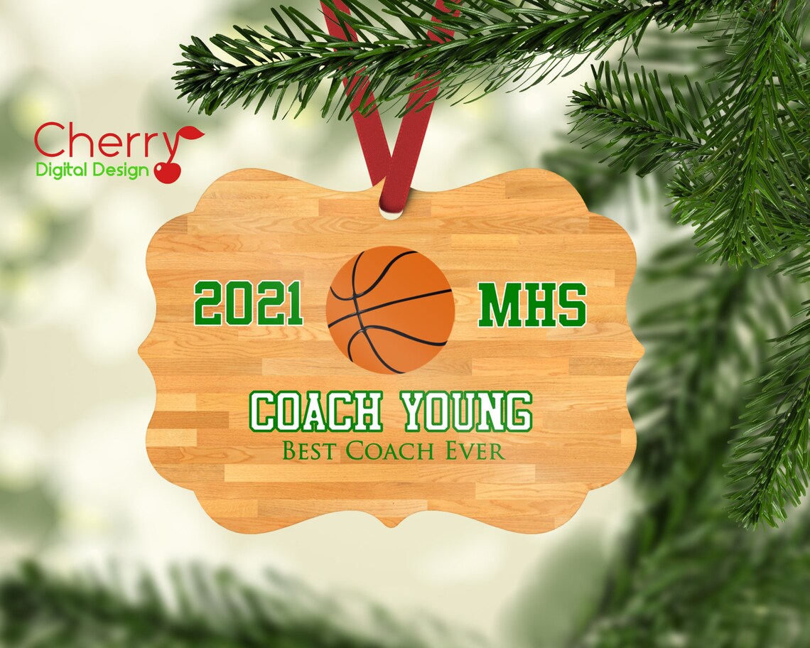 Personalized Basketball Coach Christmas Ornament Custom - Etsy