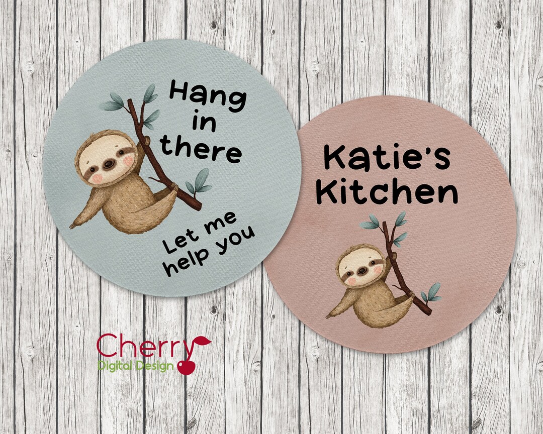 Cute Sloth Rubber Jar Opener Sloth Kitchen Jar Grip Custom Jar Opener ...