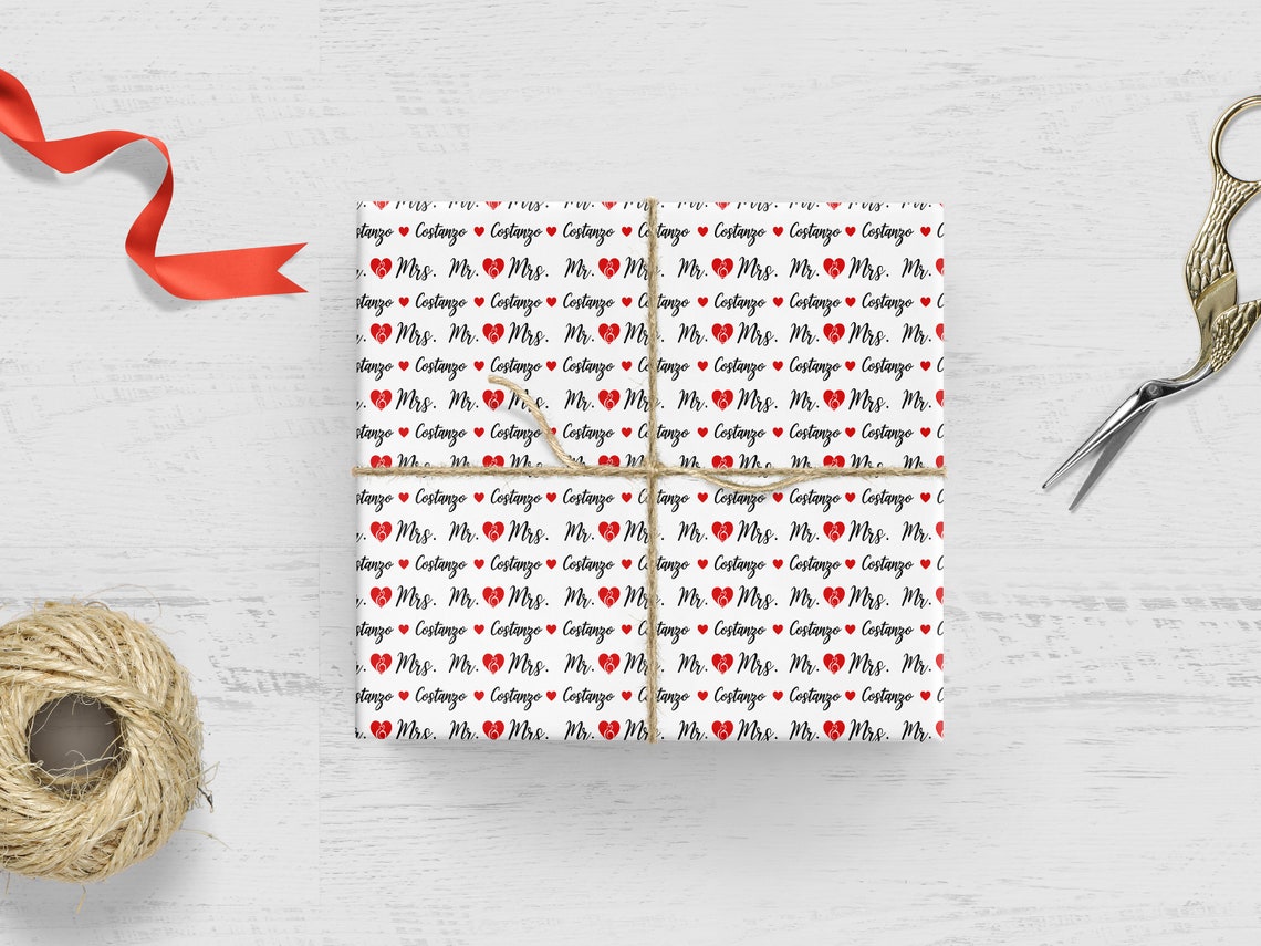 Personalized Wedding Wrapping Paper Sheets or Roll mr & - Etsy
