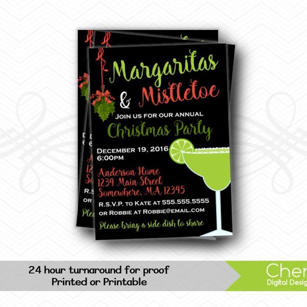 Mistletoe and Margaritas Invitations - Etsy