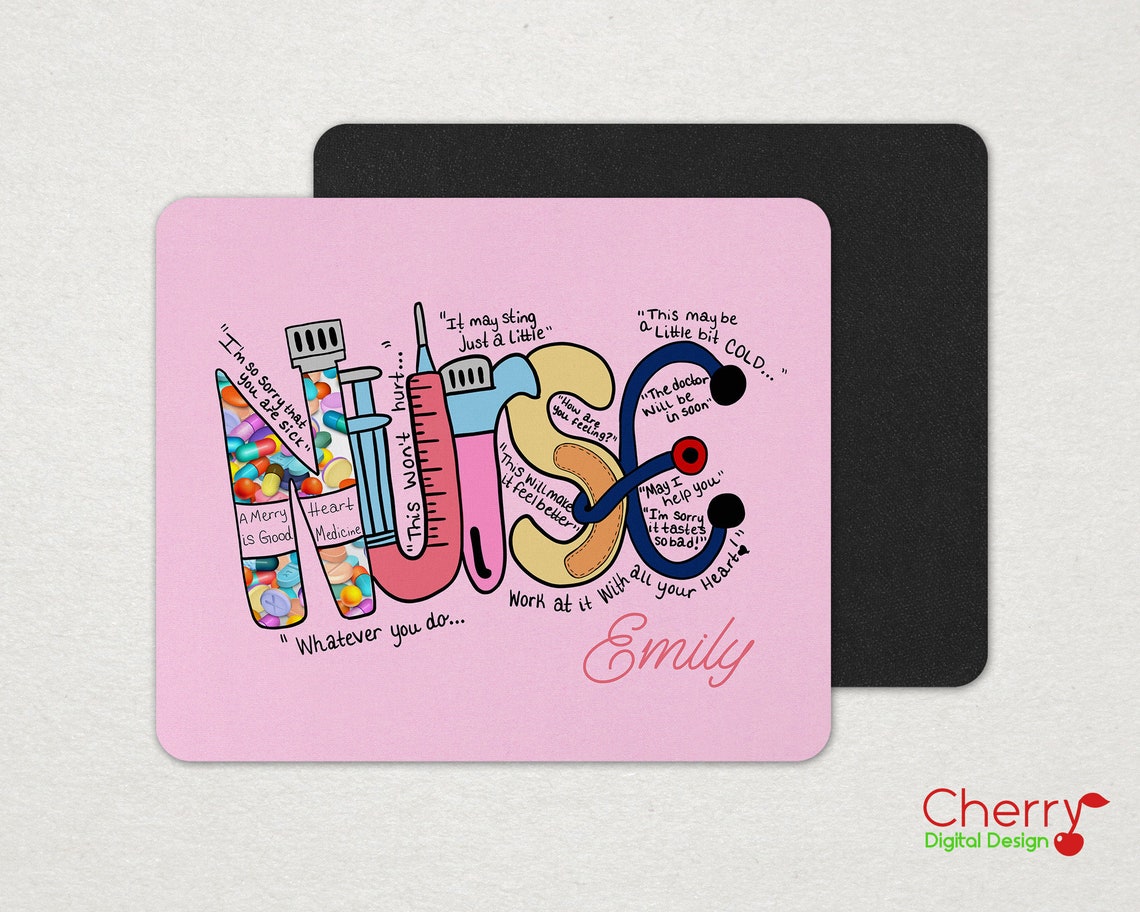 Nurse Quotes Personalized Mouse Pad | Custom Mouse Pad - Etsy