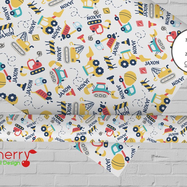 Construction Themed Wrapping Paper - Etsy