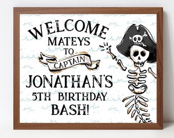 Pirate Welcome Birthday Sign - Etsy