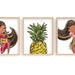 Set of 3 Hula Girl Printable Wall Art Tropical Hawaiian Luau | Etsy
