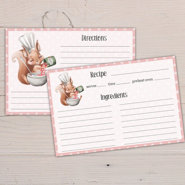 Cute Recipe Cards - Etsy