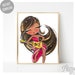 Set of 3 Hula Girl Printable Wall Art Tropical Hawaiian Luau - Etsy
