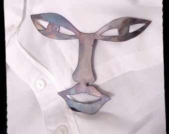 Face brooch | Etsy