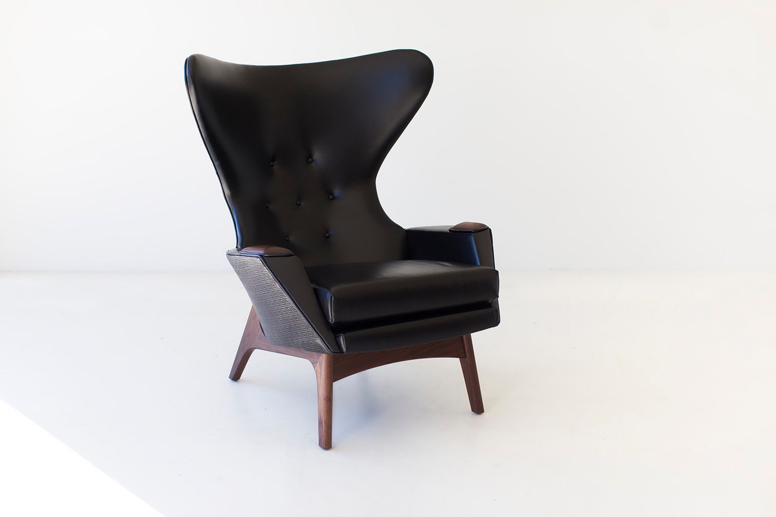 Modern Leather Wing Chair - Etsy