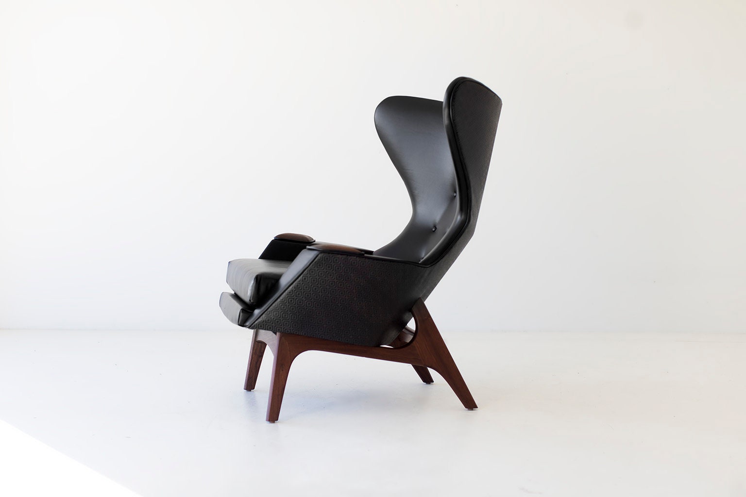 Modern Leather Wing Chair - Etsy