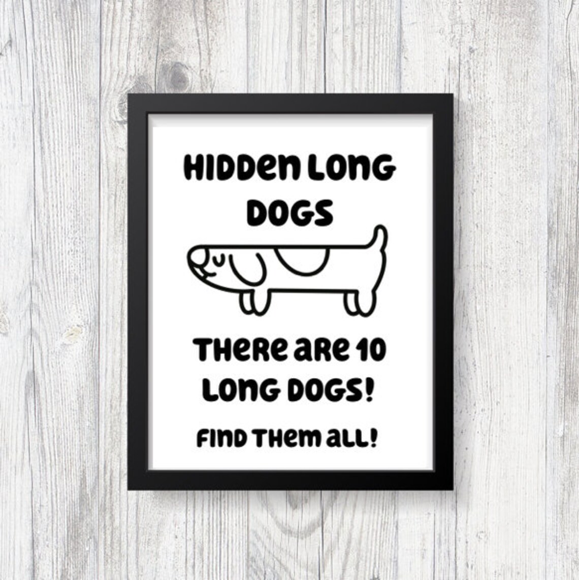 Hidden Long Dog Game Printable Files - Etsy Canada