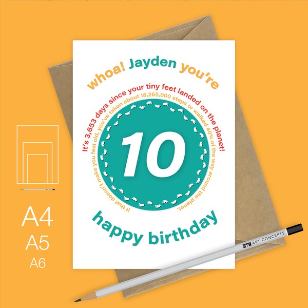 Statistics Birthday Card - Etsy