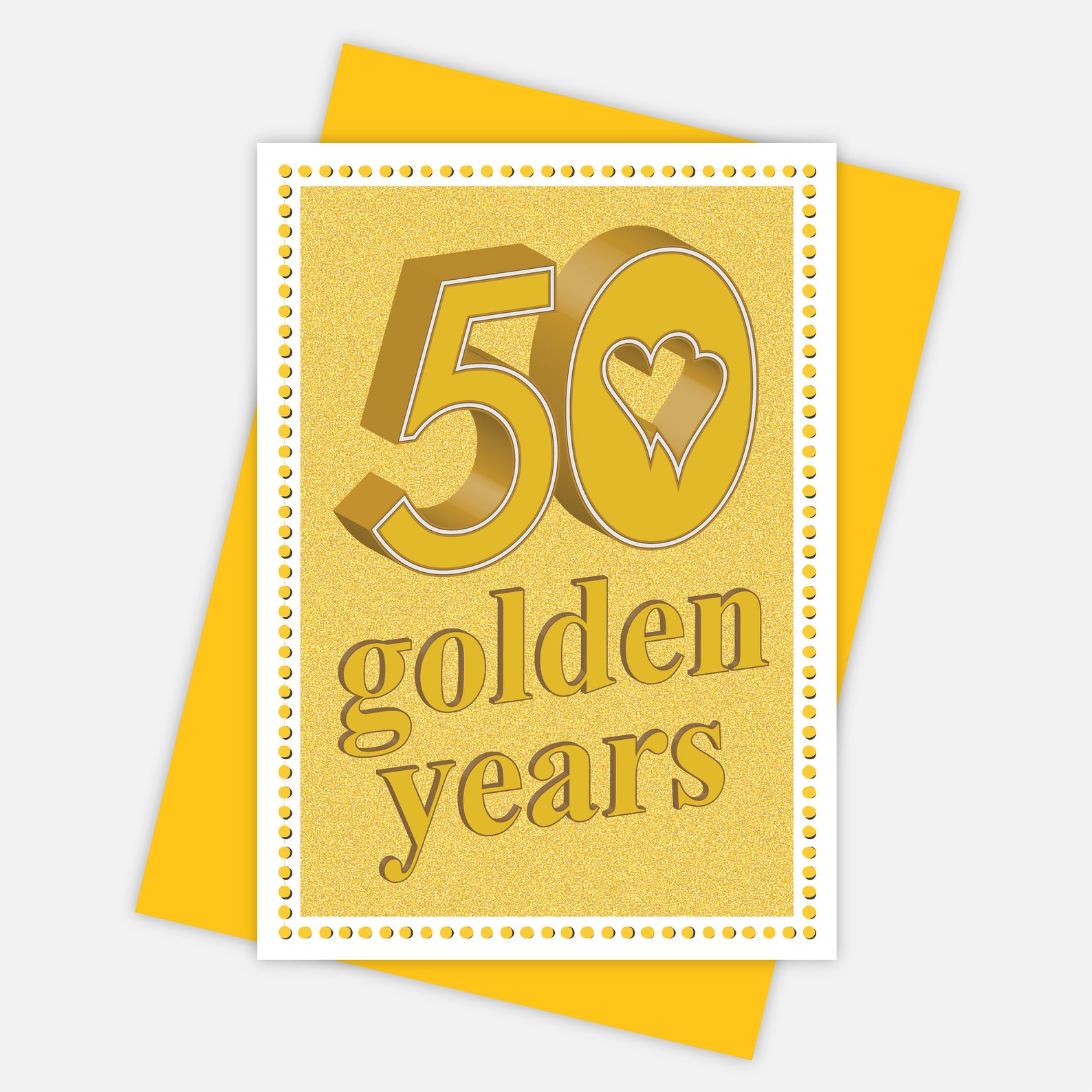 50 Golden Years 50th wedding anniversary card for parents | Etsy