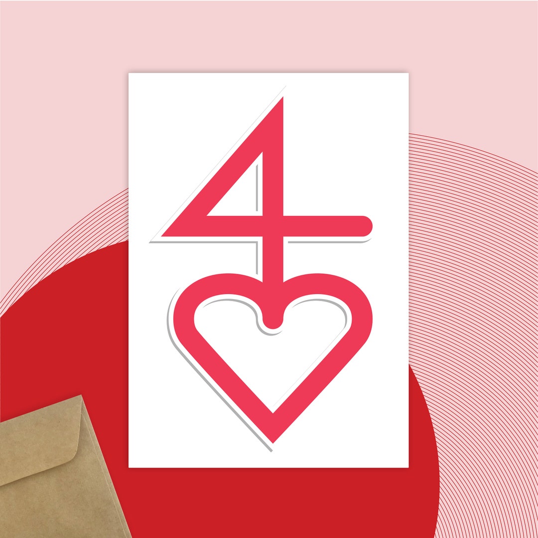 Minimalist 40th Wedding Anniversary Card For Husband Or Wife Etsy