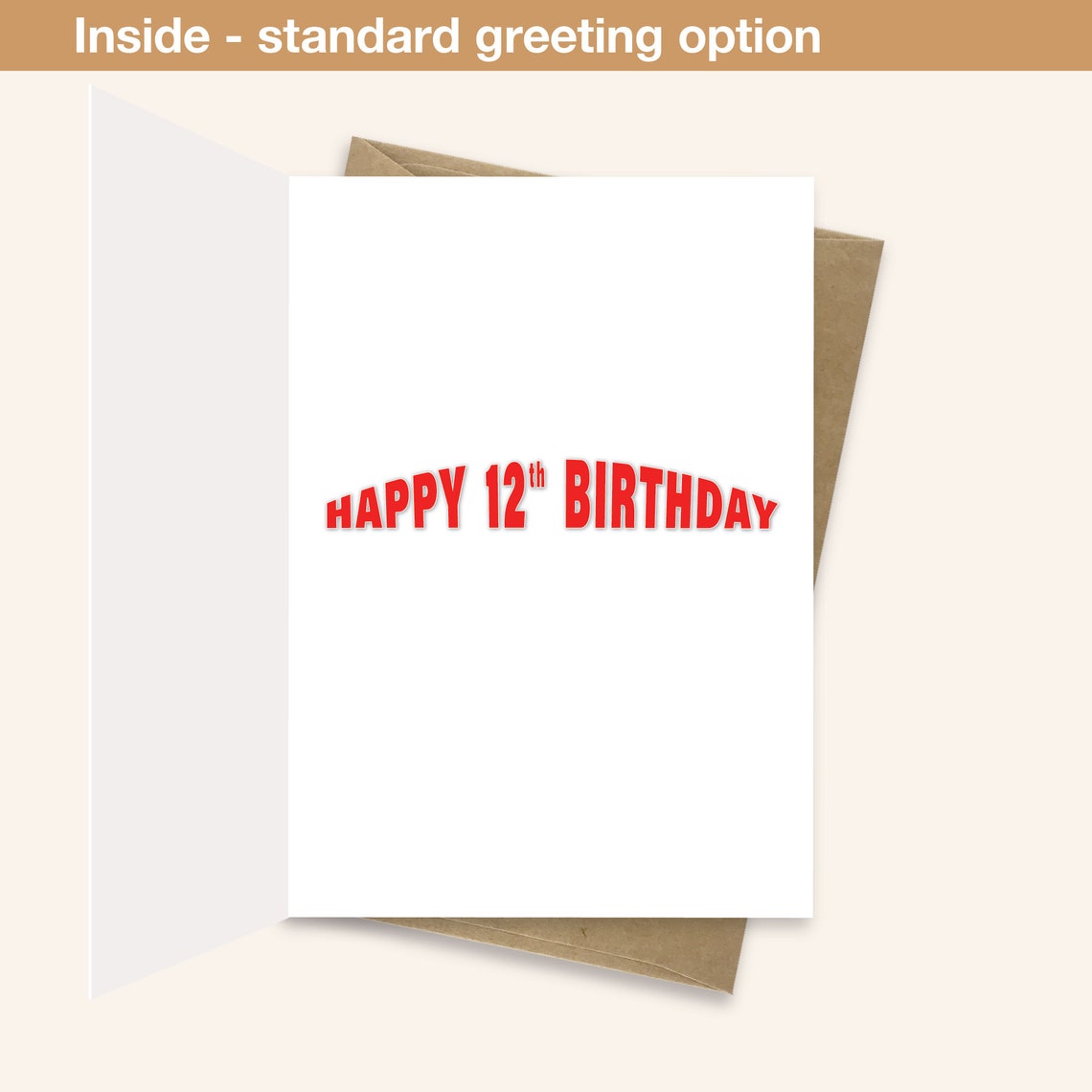 Personalised 12th Birthday Card for Boy or Girl Name 12 - Etsy