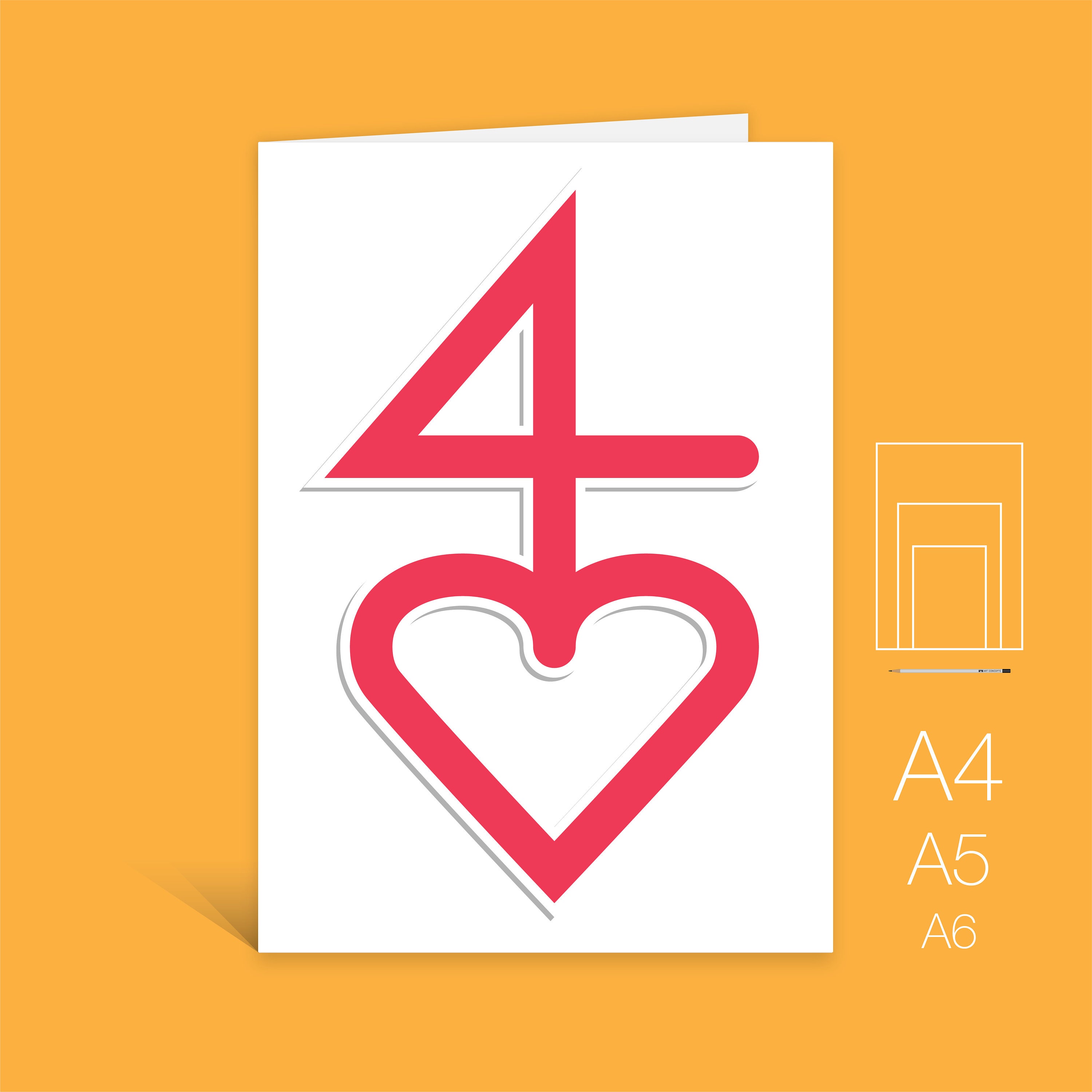 Minimalist 40th Wedding Anniversary Card For Husband Or Wife Etsy