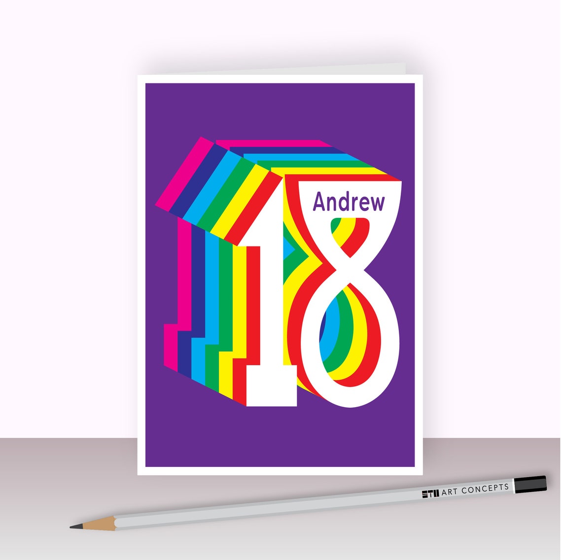 Personalised 18th Birthday Card for Boy for Girl Edit Name 18 | Etsy