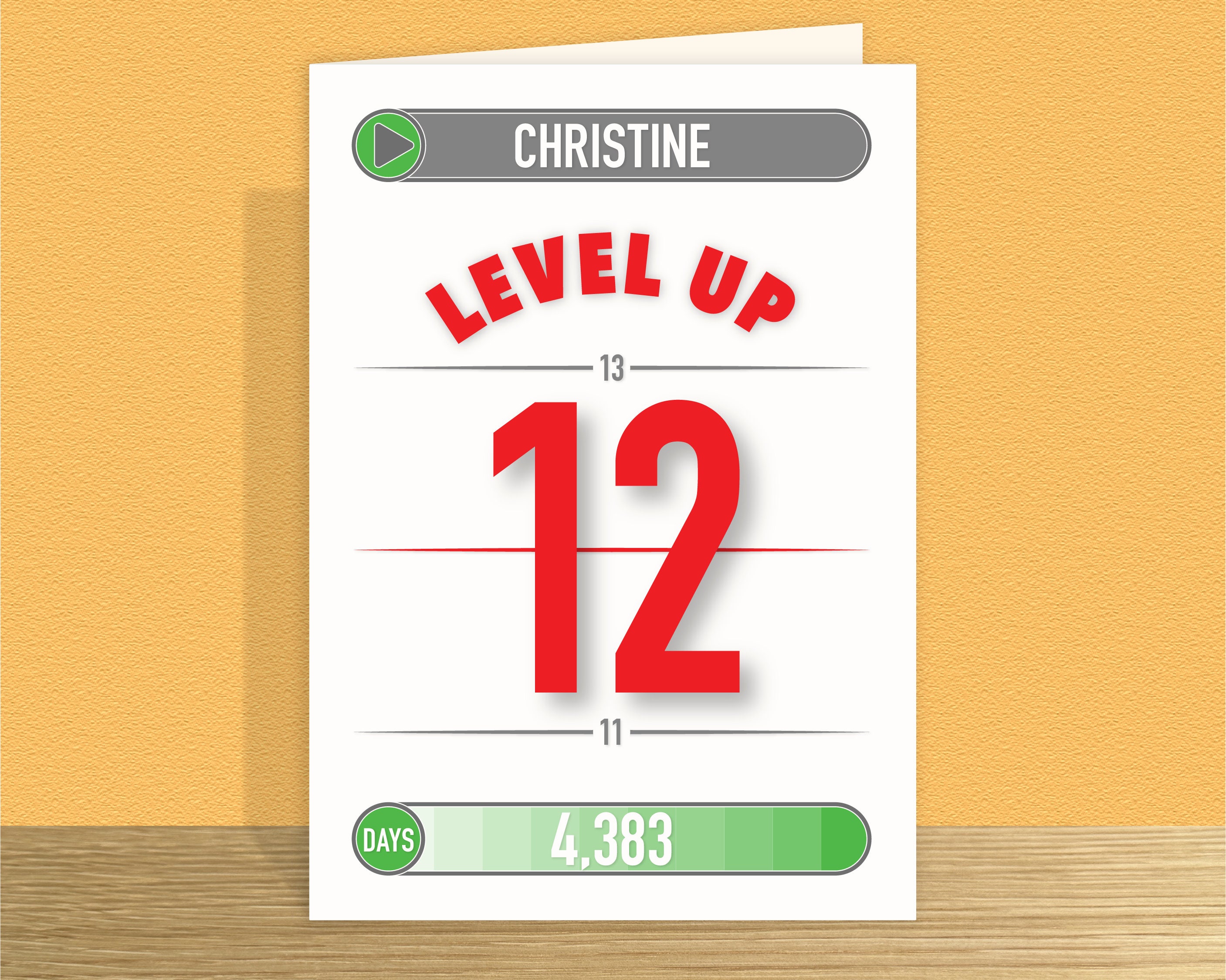 LEVEL UP Funny 12th Birthday Card for Boy or Girl Personalised 12th ...