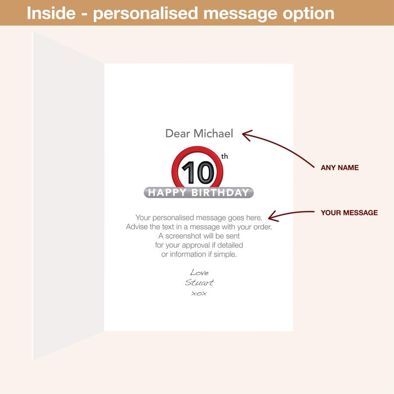 Personalized Funny Speed Sign Design for 10 Year Old Boys & Girls Sons ...