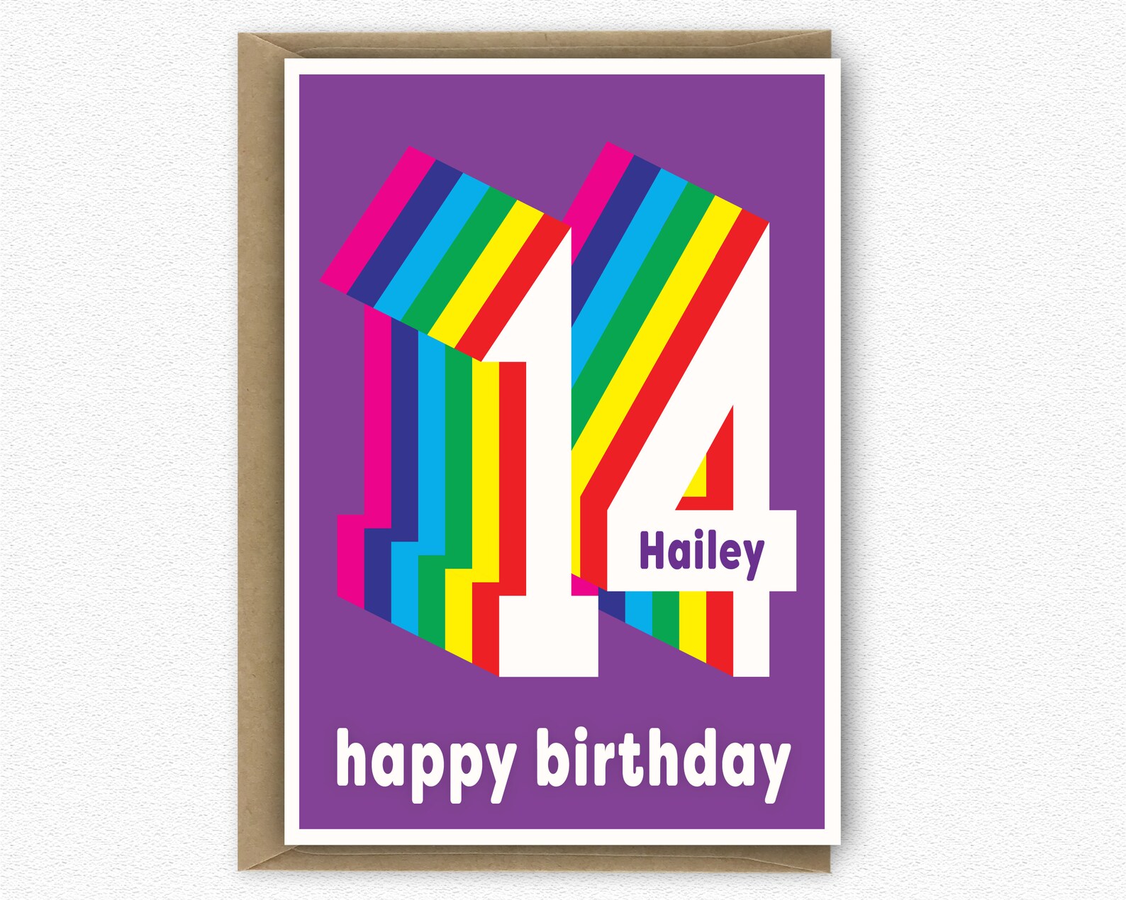 Personalised 14th Birthday Card for Boy for Girl 14 Card for Daughter ...
