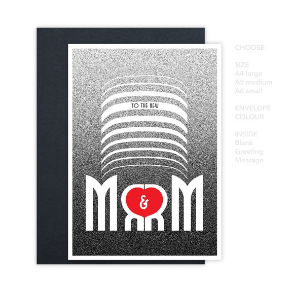Gay Wedding Card Mr And Mr Lgbt Card Gay Greeting Card Same Etsy