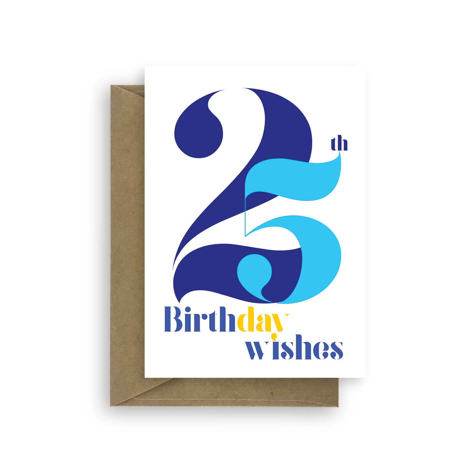 25th Birthday Wishes Card for Him Man Male 25 Birthday Card | Etsy