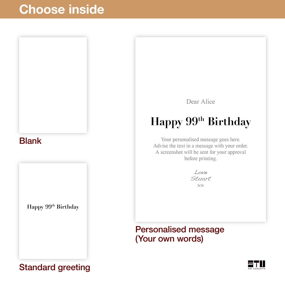 Funny Personalised 99th Birthday Card for Him or Her Roman | Etsy