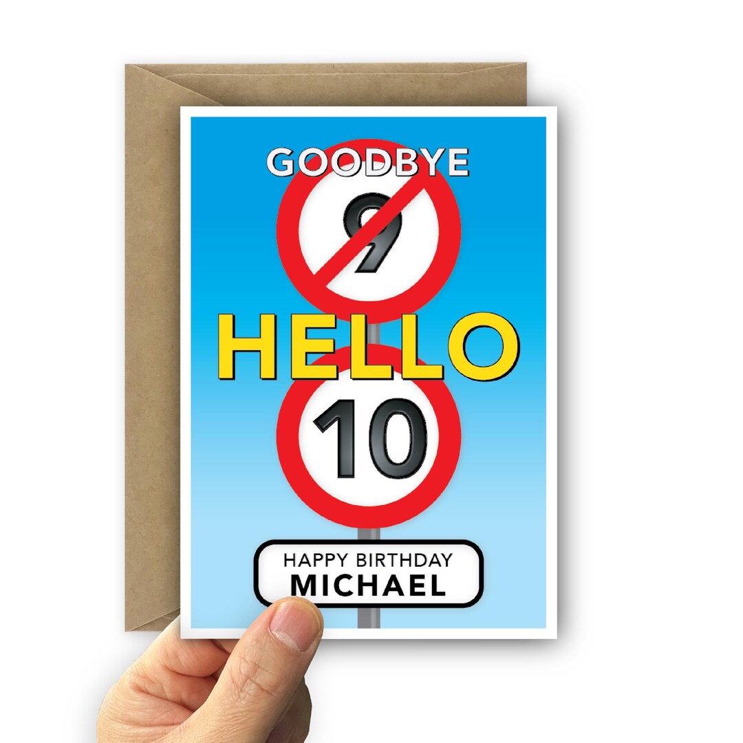 Funny 10th Birthday Card for 10 Year Old Boys & Girls Sons and ...
