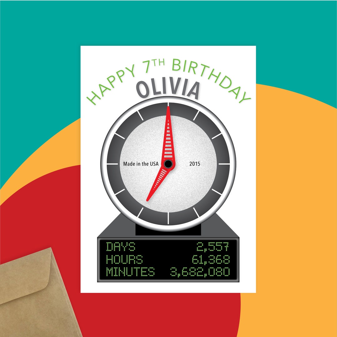 Personalised Funny 7th Happy Birthday Card for Boy or Girl - Etsy