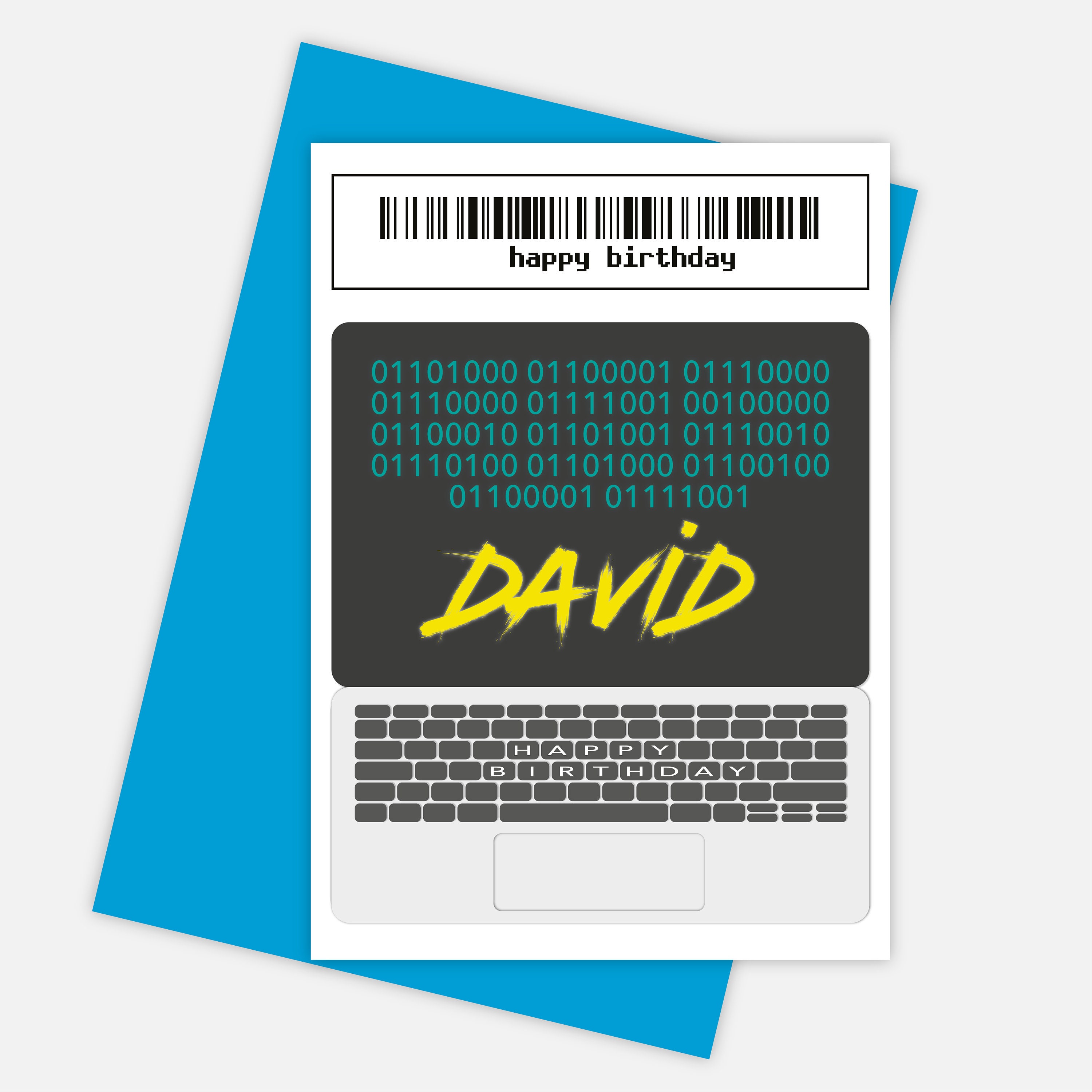 Nerdy Happy Birthday Card for him computer nerd bday card for | Etsy