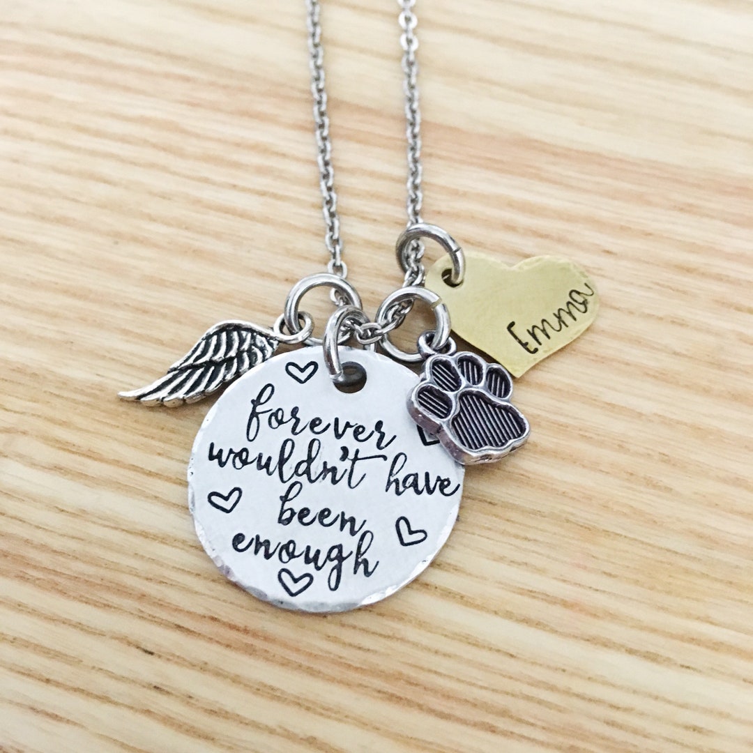 Pet Loss Memorial Necklace, Pet Memorial Jewelry, Sympathy Necklace for ...