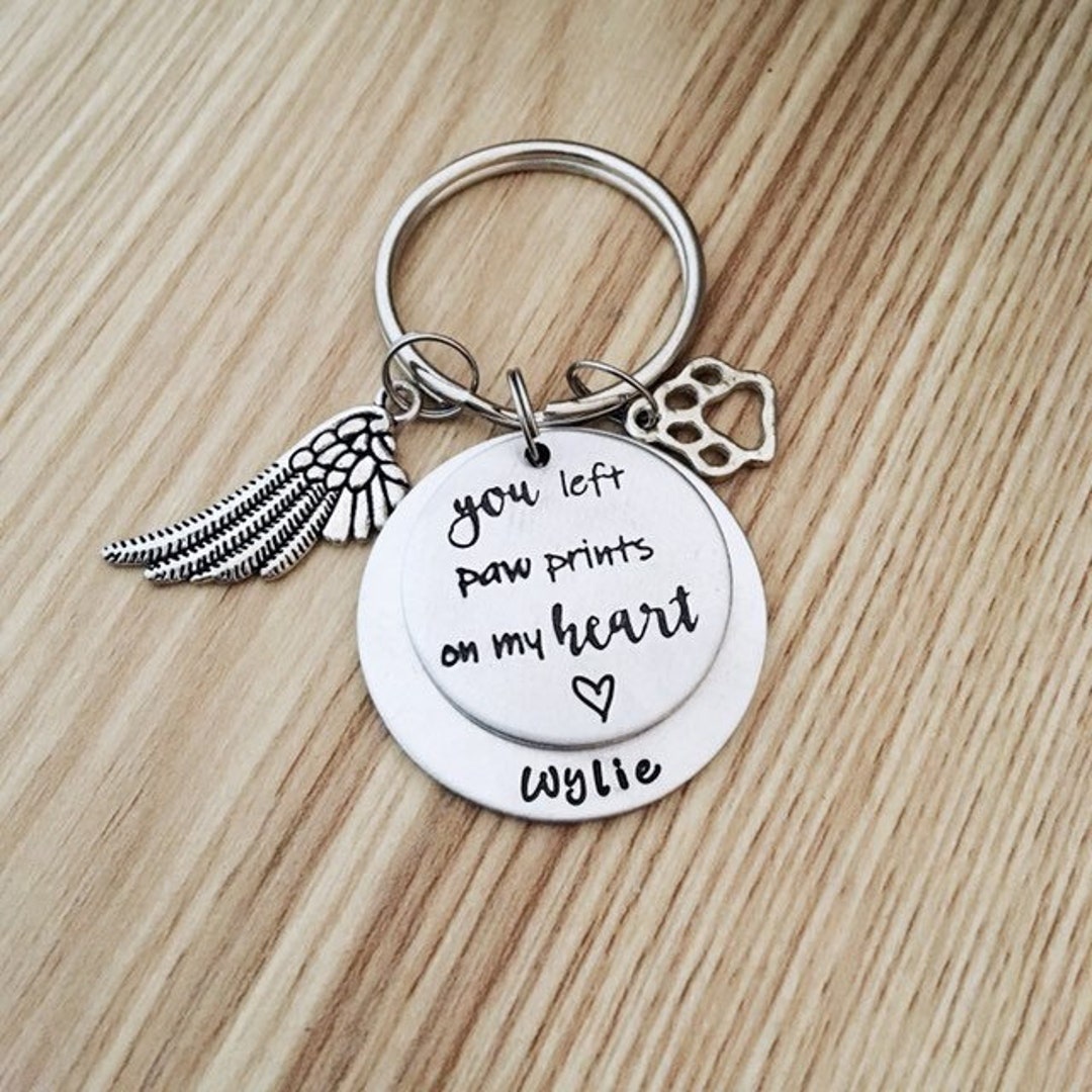 Pet Memorial Keychain, Cat Memorial Jewelry, Pet Loss Keychain, Dog ...